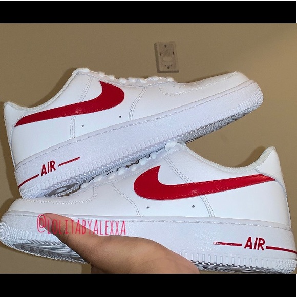 Nike | Shoes | Custom Red Air Force | Poshmark